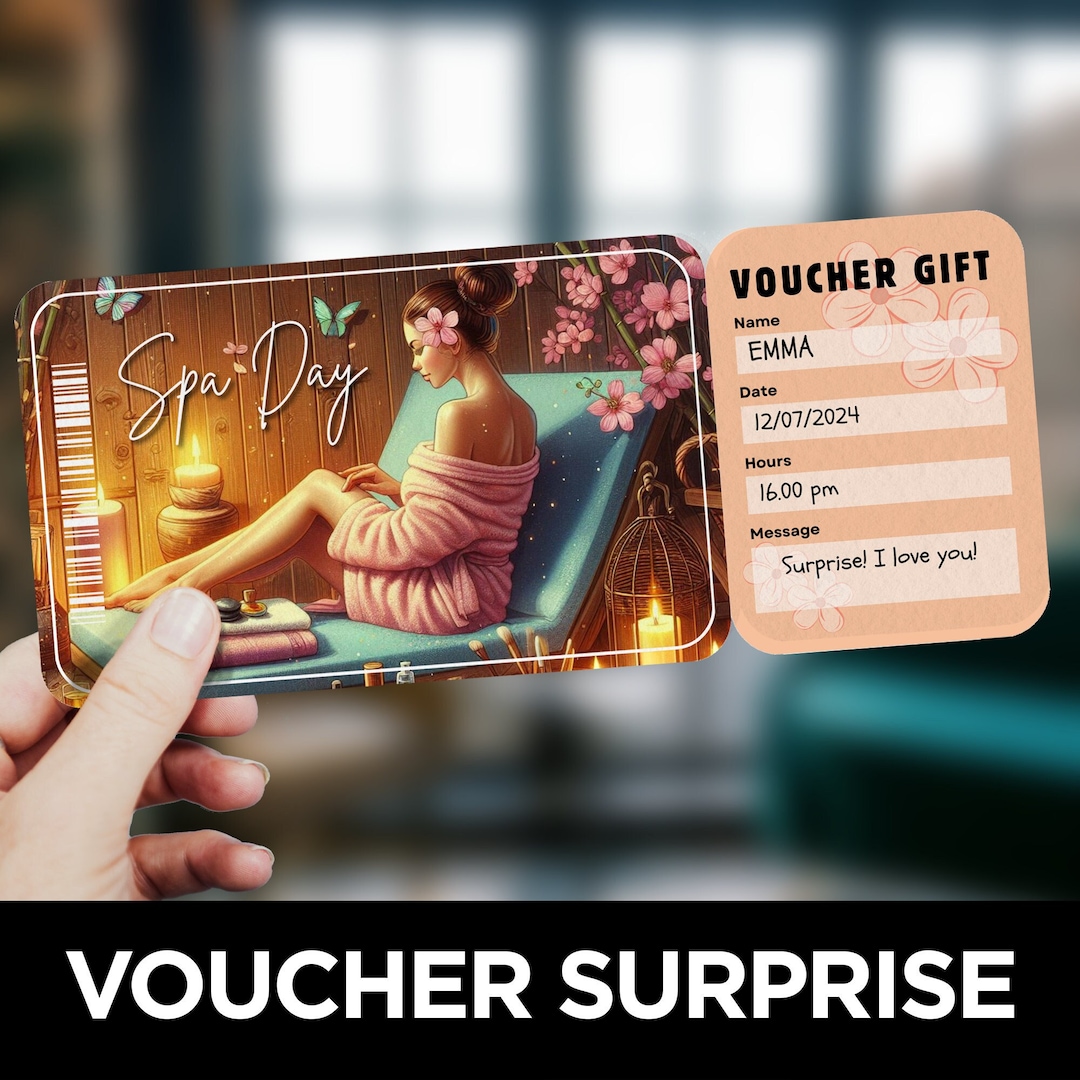 Spa Voucher, Spa Gift Card, Beauty Salon Voucher, Massage Voucher, Spa ...