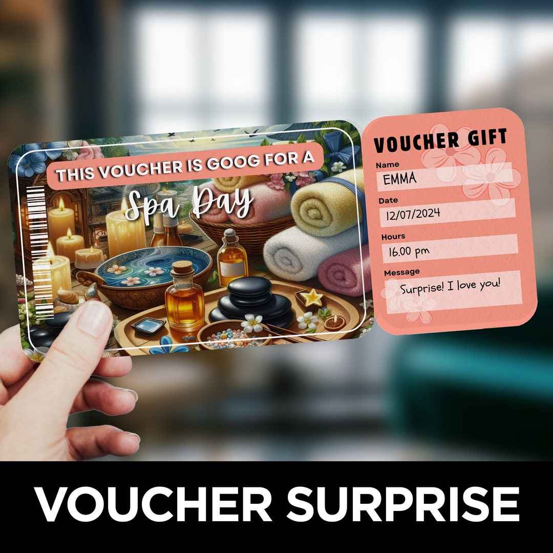 Spa Voucher, Spa Gift Card, Beauty Salon Voucher, Massage Voucher, Spa ...