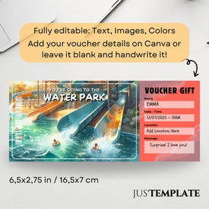 Water Park Ticket Template, Amusement Park Tickets, Admission Ticket ...