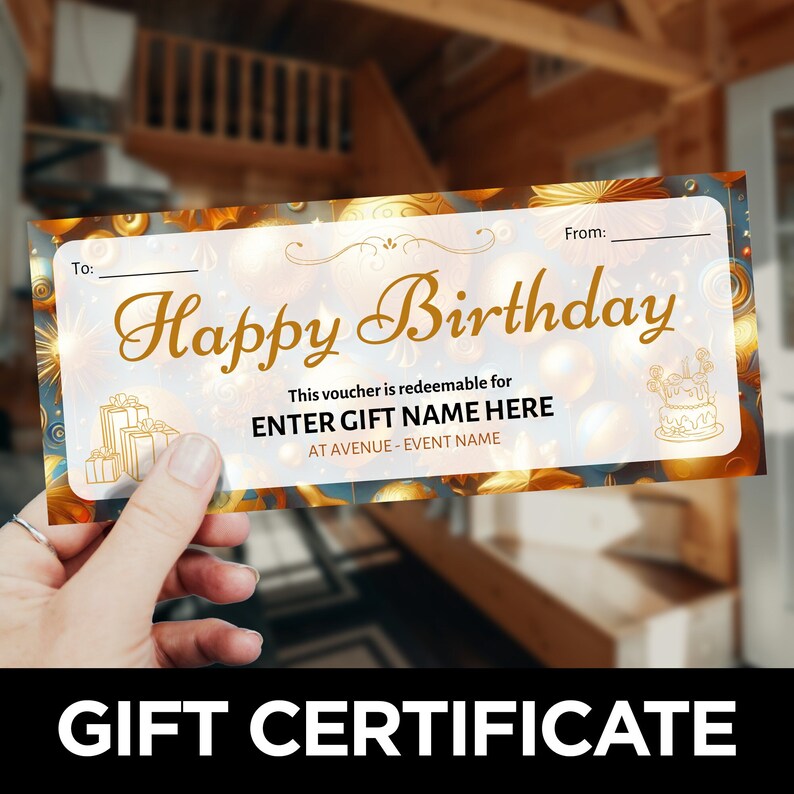 Voucher Gift Certificate Template, Gift Voucher Design, Printable Event ...