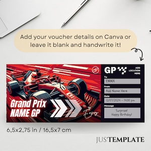 Editable F1 Ticket Template, F1 Grand Prix, Formula One Ticket ...