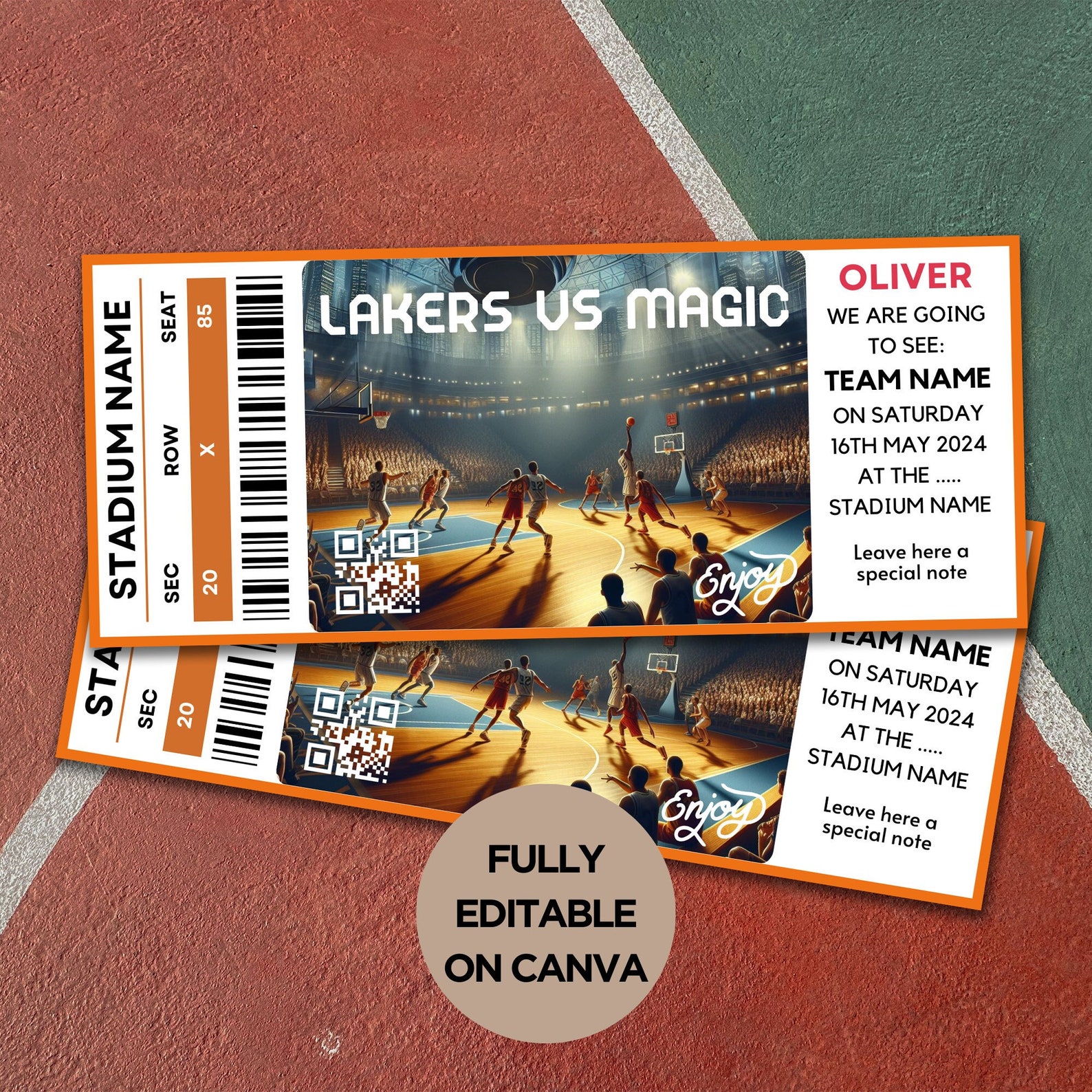 Basketball Game Tickets, Basketball Invite, Sports Event Ticket, Coupon ...