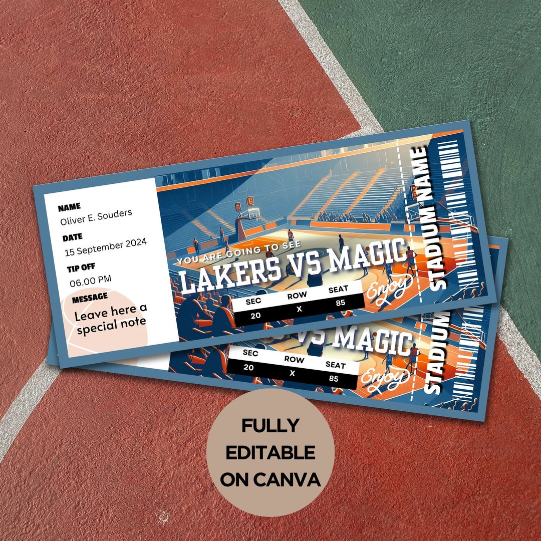 Basketball Game Tickets, Basketball Invite, Sports Event Ticket, Coupon ...
