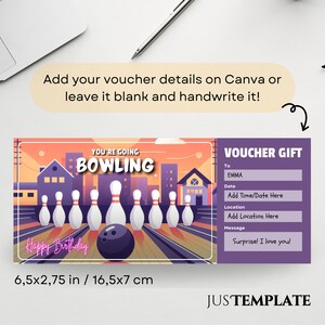 Bowling Birthday Invitation, Bowling Party Invite, Bowling Coupon ...