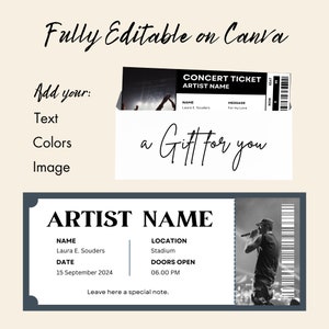 Concert Ticket Template, Concert Tour Ticket, Live Concert Tickets ...