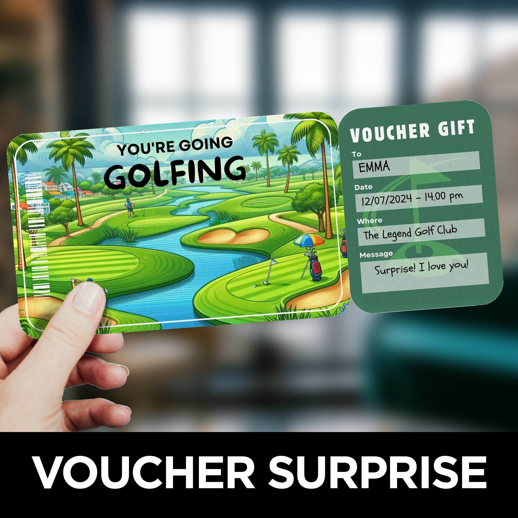 Golf Lessons, Golf Voucher, Golf Trip, Golf Gift Card, Printable Ticket ...