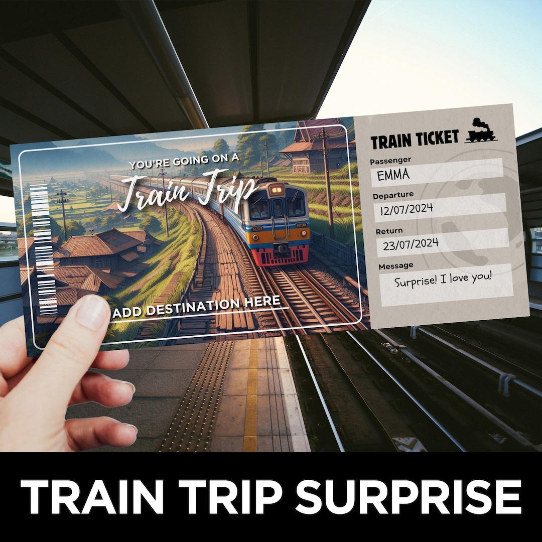 Train Ticket Template, Editable Boarding Pass, Train Ticket Download ...