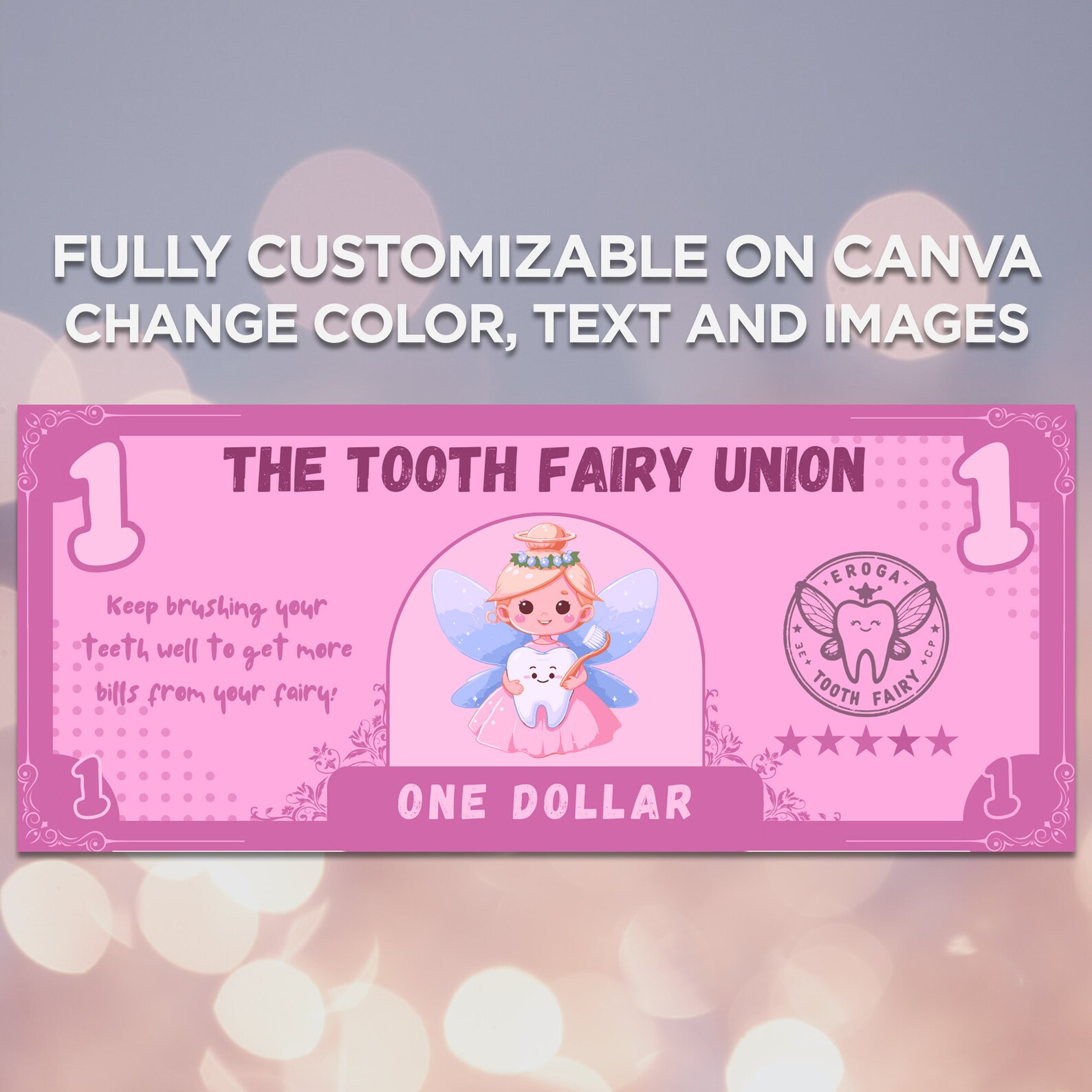 Printable Tooth Fairy Bills, Tooth Fairy Certificate, Tooth Fairy ...