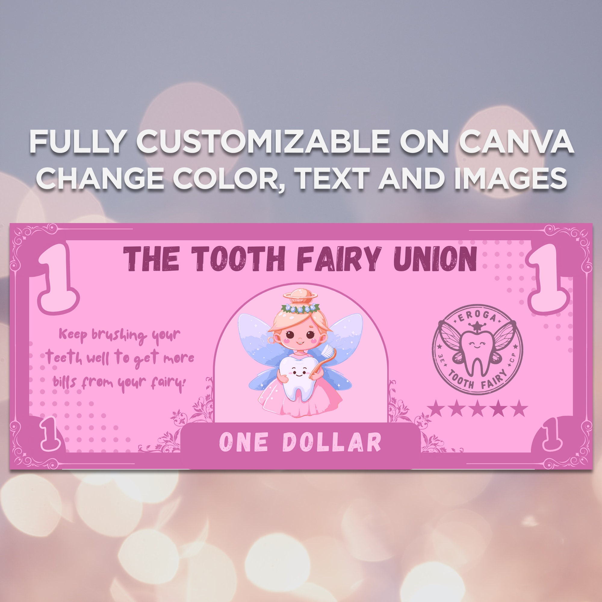 Printable Tooth Fairy Bills, Tooth Fairy Certificate, Tooth Fairy ...