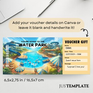 Waterpark Ticket Template, Amusement Park Tickets, Admission Ticket ...