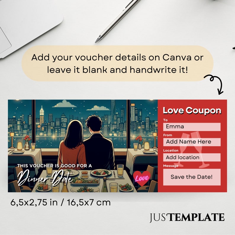 Date Night Coupon, Couple Coupons, Love Coupons, Dinner Out, Table ...