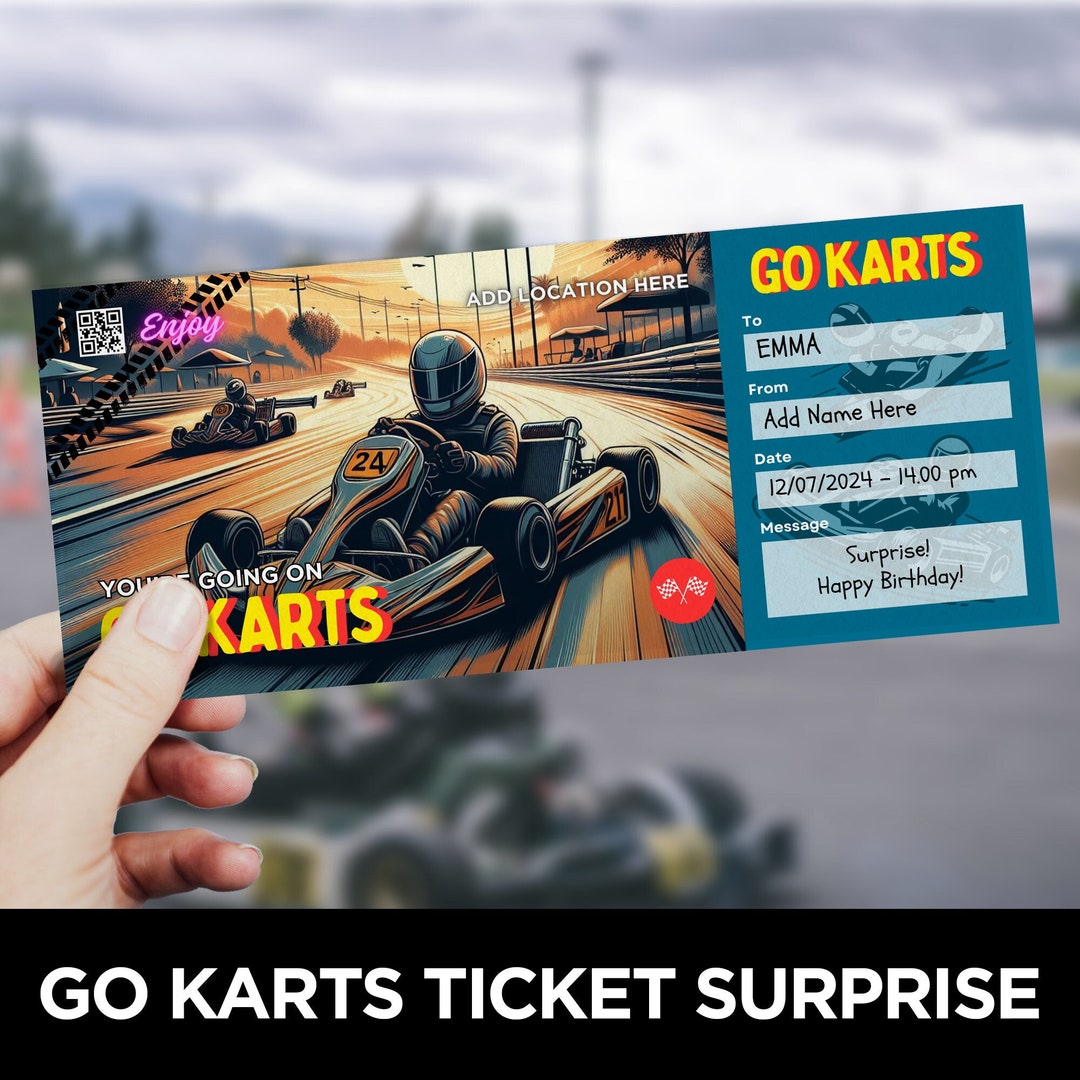 Go Kart Ticket, Go Kart Racing, Go Karting, Racing Ticket , Race Car ...