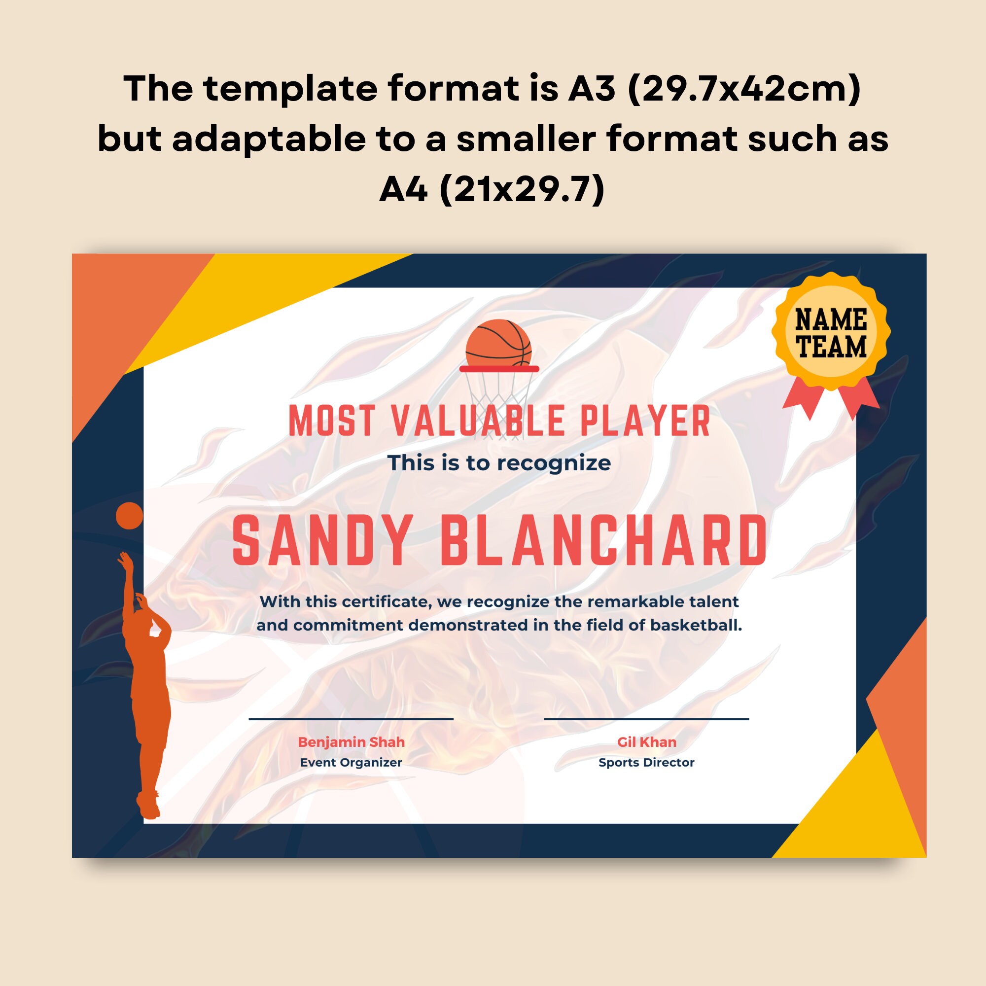 Editable Basketball Awards, Basketball Certificate, Award Certificates ...