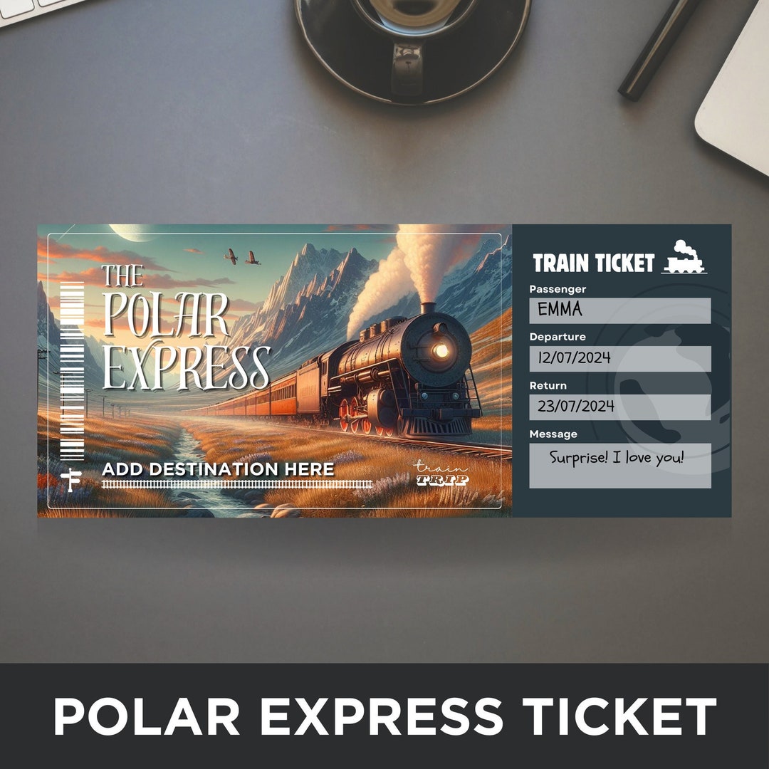 Train Ticket Template, Boarding Pass, Train Ticket Download, Polar ...