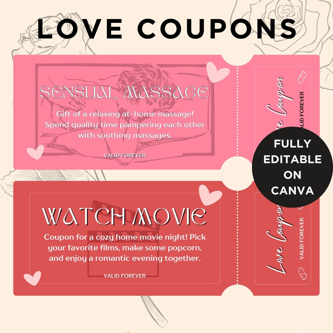 Love Coupons Template, Love Coupons for Him-her, Relationship Coupons ...