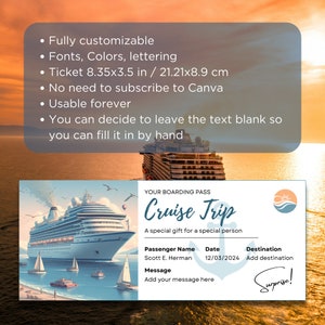 Cruise Ship Ticket, Boarding Pass, Travel Ticket, Boarding Ticket ...