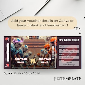 Nfl Ticket Template, Football Game Ticket, American Football Ticket ...