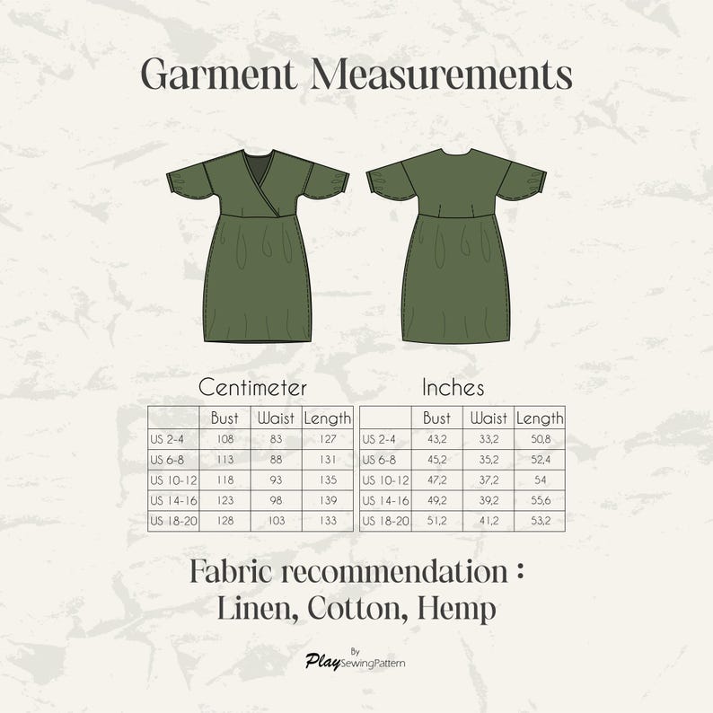 Ana Dress Sewing Pattern | Digital Sewing Pattern | Pdf Printable ...