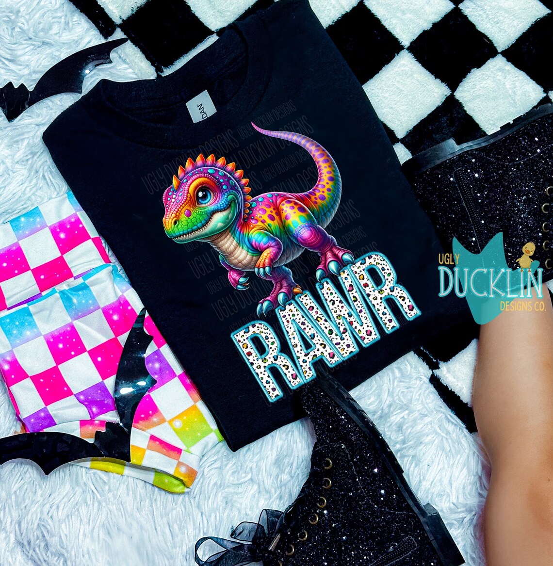 Rawr PNG Kids Digital Design Rainbow Leopard Sublimation Design - Etsy