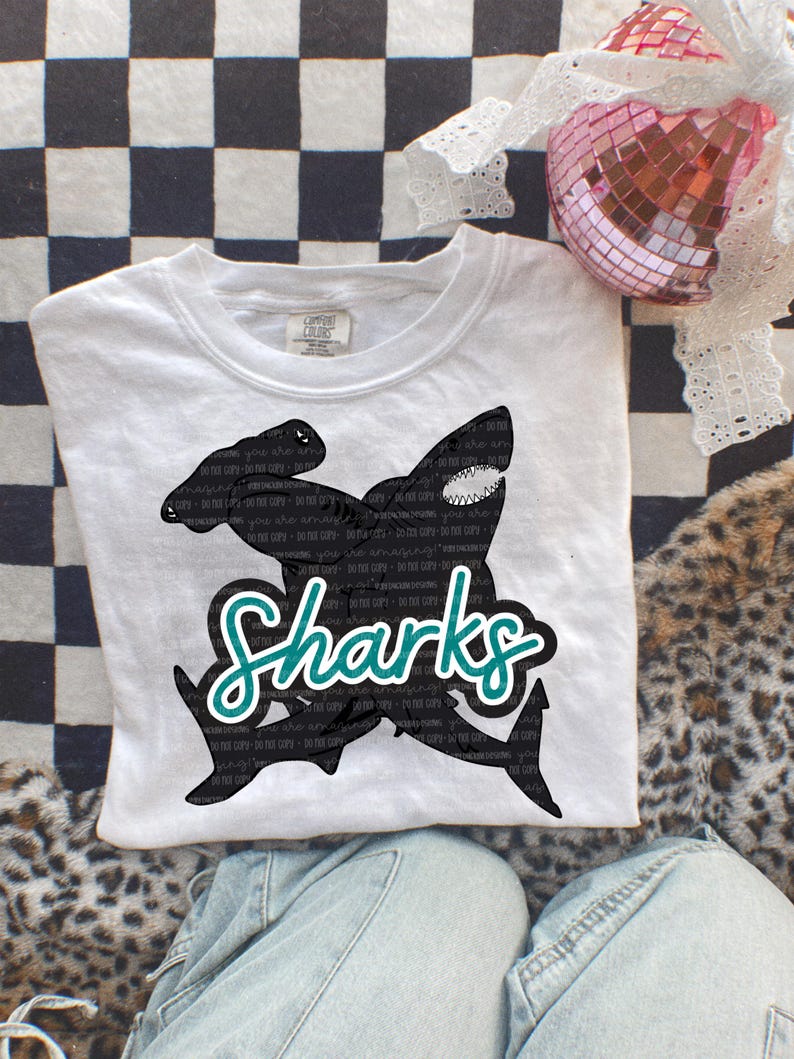 Sharks PNG Cheer Digital Download Cheerleader Sublimation - Etsy Canada