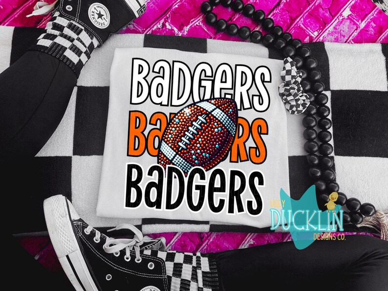 Badgers PNG Football Digital Download Team Spirit Sublimation - Etsy