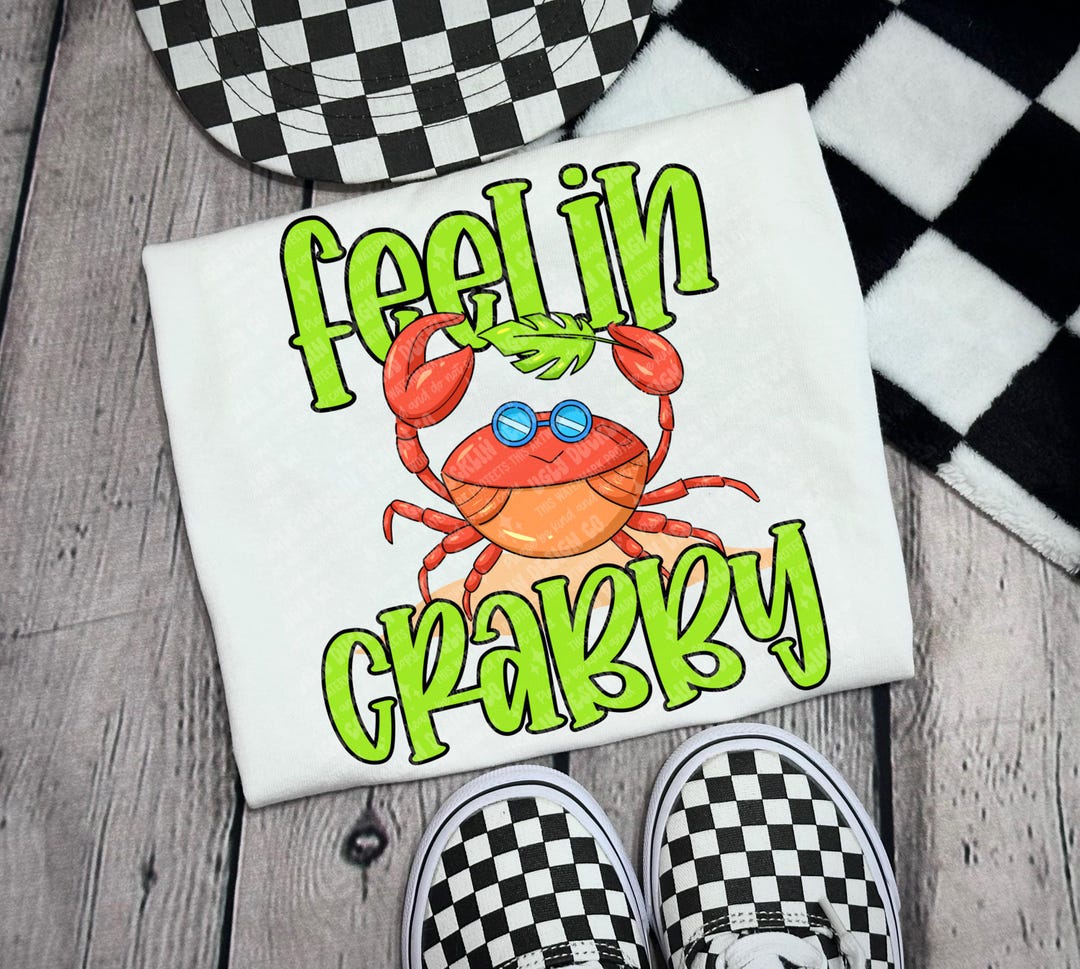 Feelin Crabby PNG Beach Digital Download Boys Sublimation - Etsy