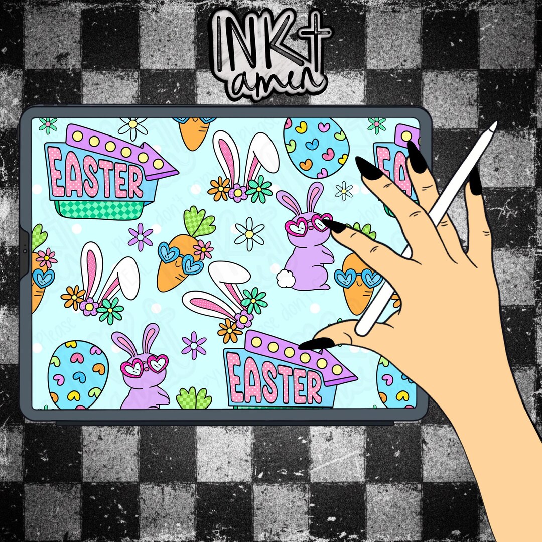 Easter Seamless Bunny Digital Paper Easter Egg Repeating Pattern - Etsy