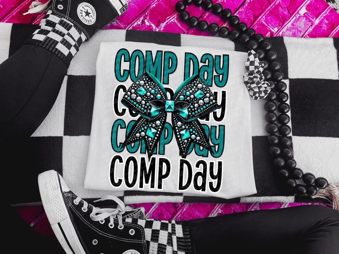 Comp Day Teal PNG School Spirit Digital Download Cheerleader ...