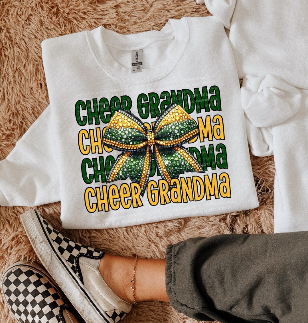 Cheer Grandma Green PNG Cheer Digital Download Cheerleader Sublimation ...