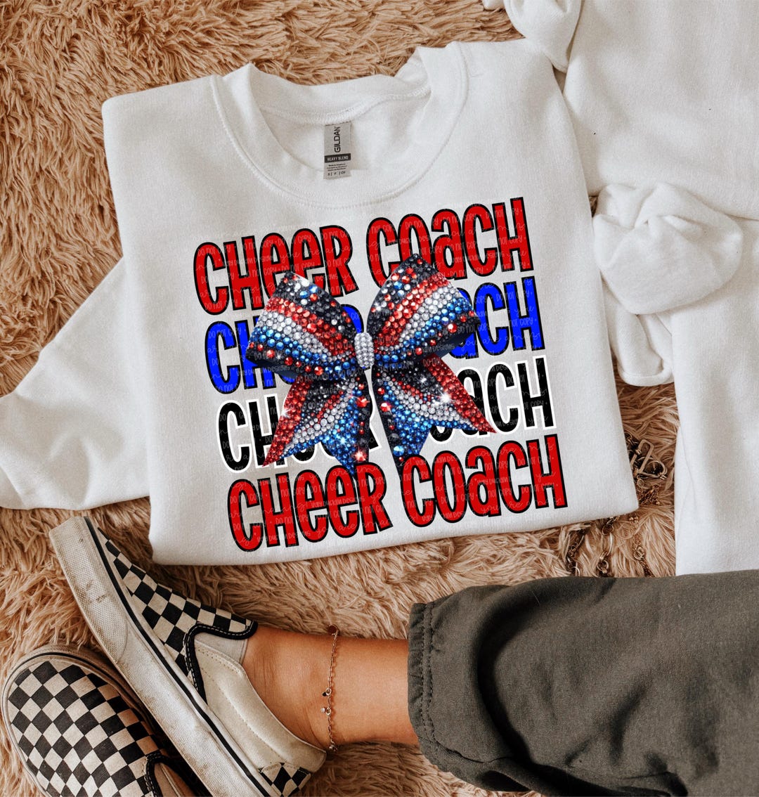 Cheer Coach Red and Blue PNG Cheer Digital Download Cheerleader ...