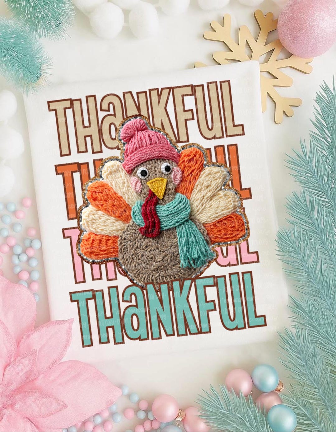 Thankful PNG Turkey Digital Design Thanksgiving Sublimation Design - Etsy
