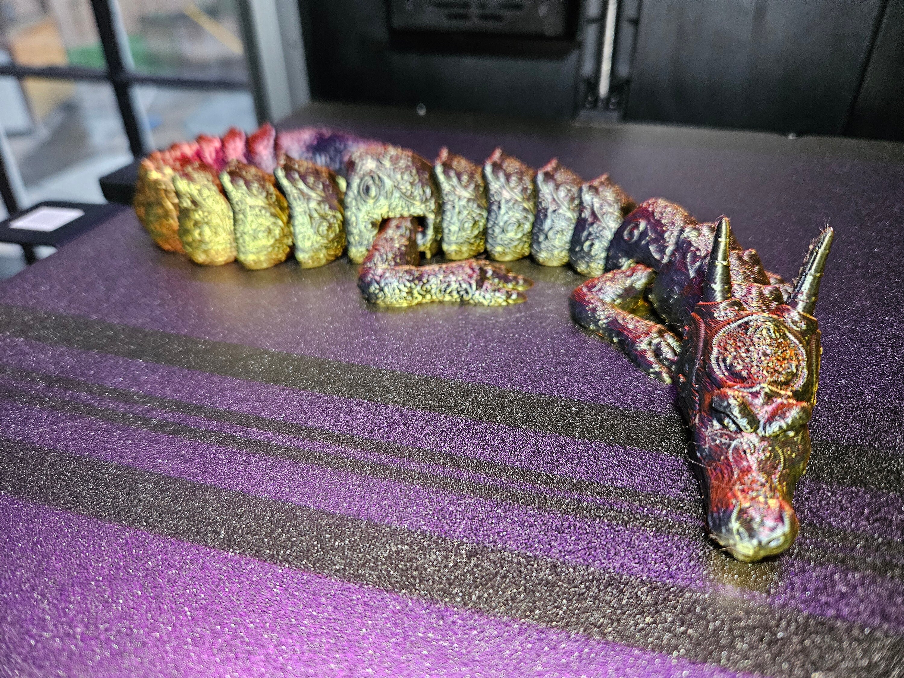 3d Printed Articulated Dragon From Hex3d - Etsy