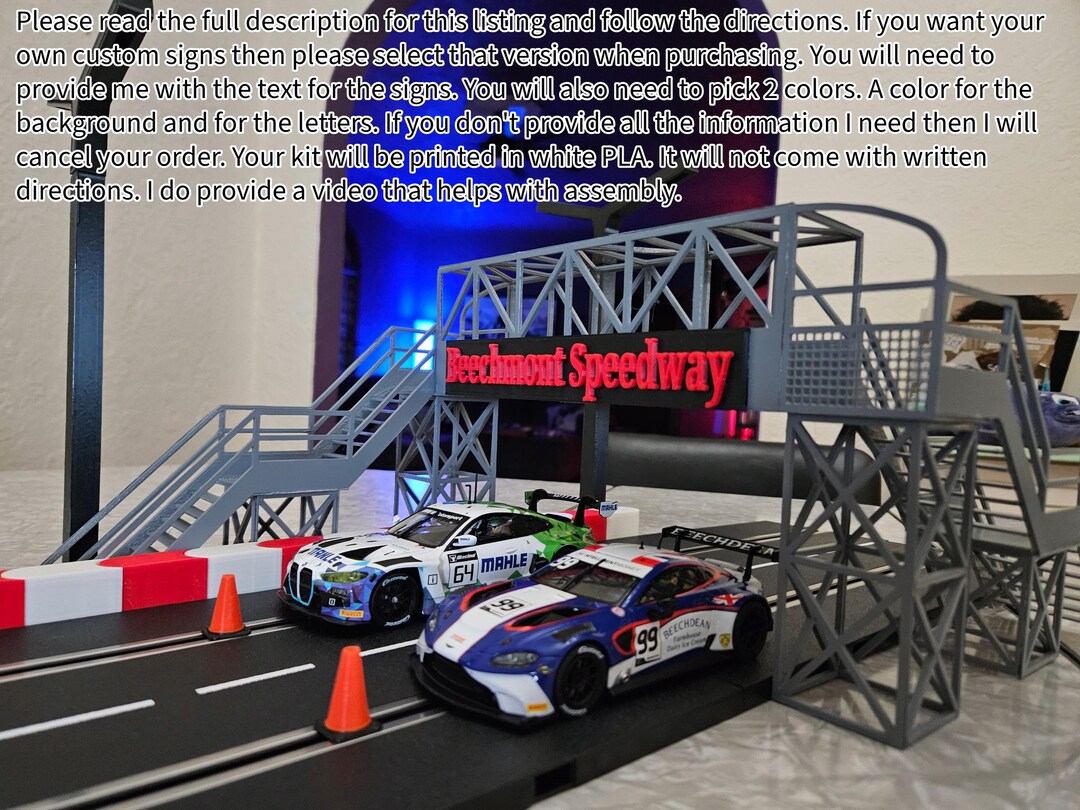 1:32 Scale Pedestrian Bridge Model Kit With Personalized Track Signage ...