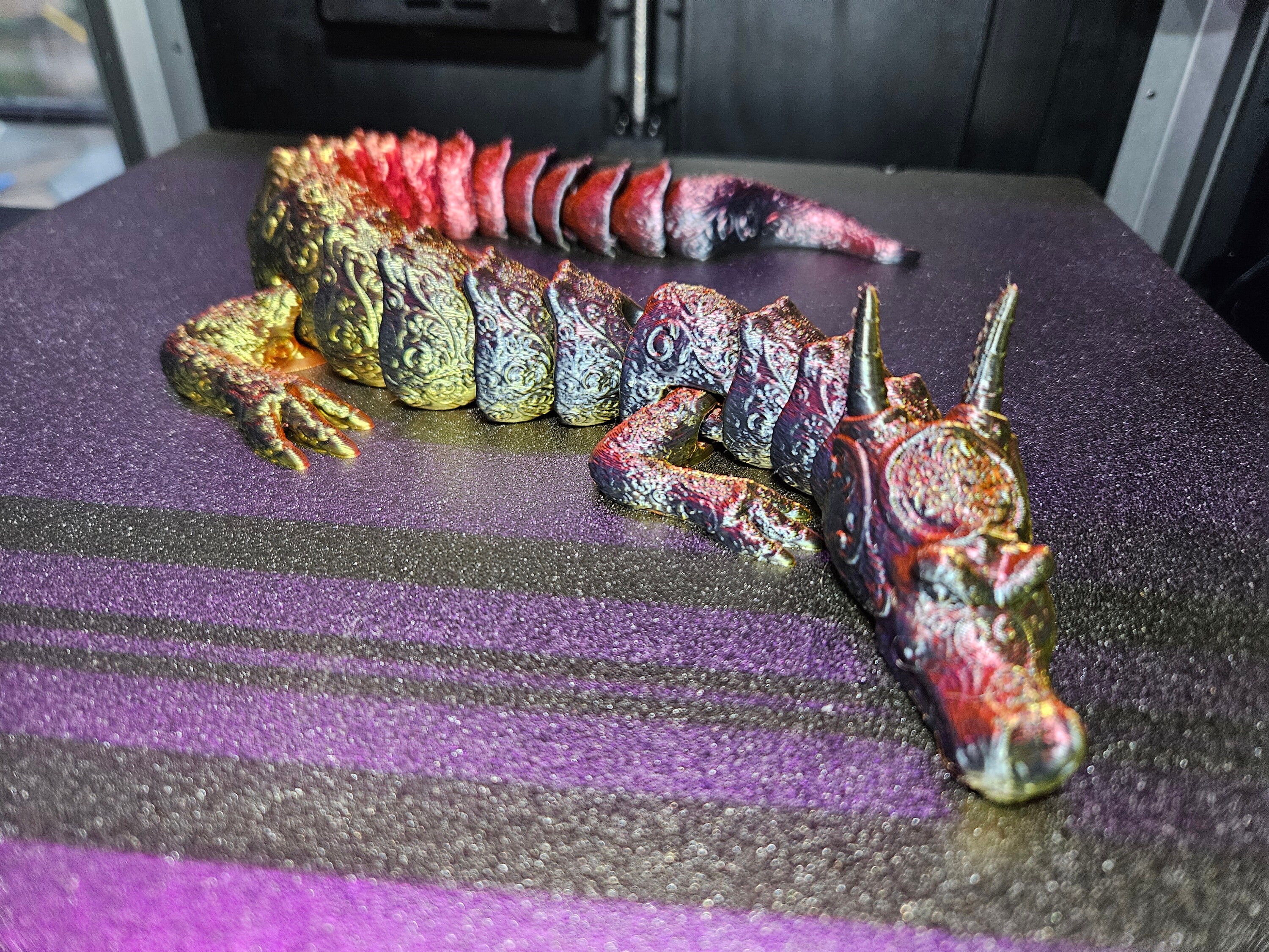 3d Printed Articulated Dragon From Hex3d - Etsy
