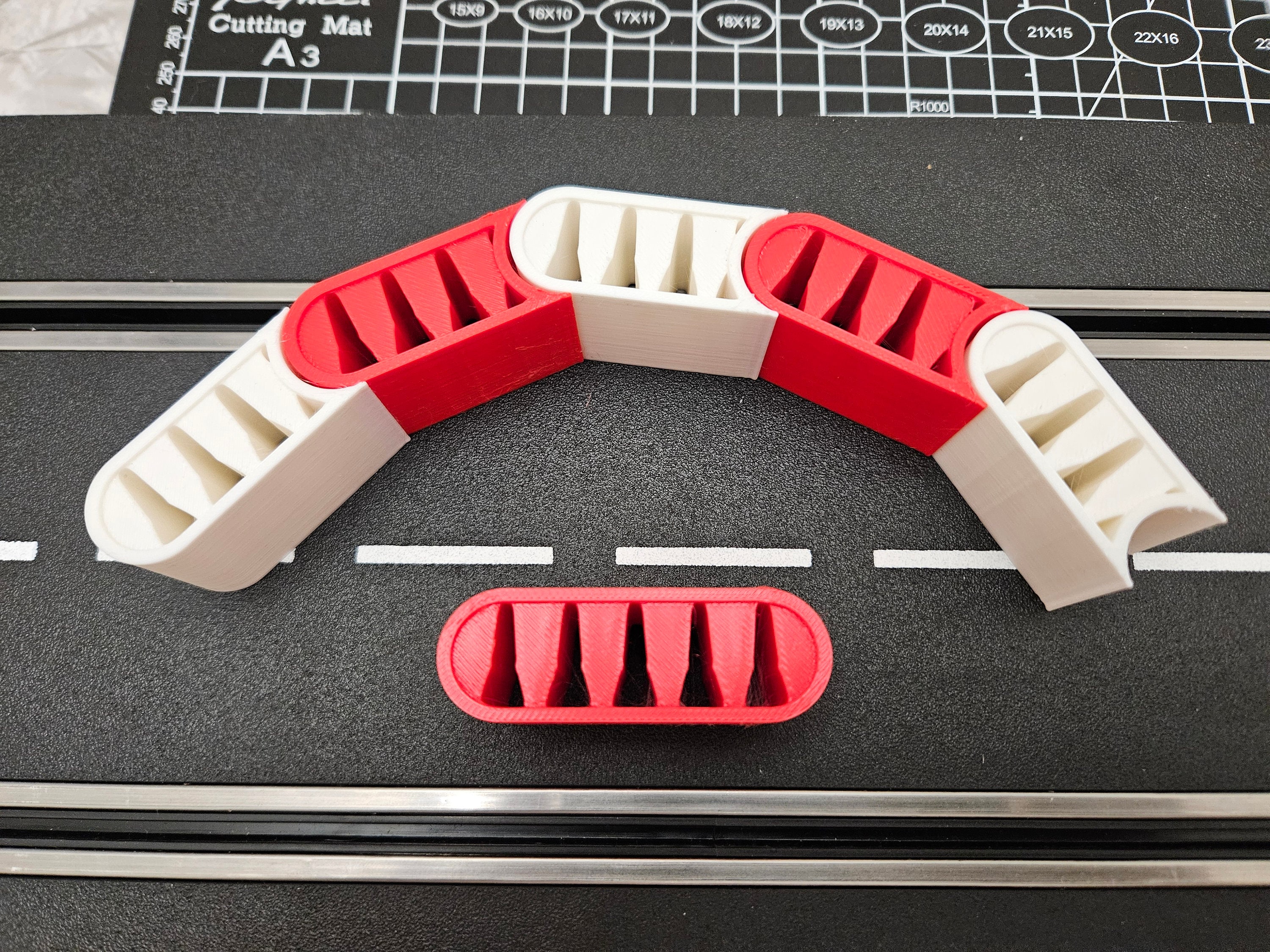 5 SAFER Barrier Wall Sections for 1:32 Scale Slot Car Tracks and ...