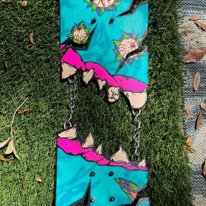 Biting Chains Custom Skateboard Art Deconstructed Carved Skateboard ...