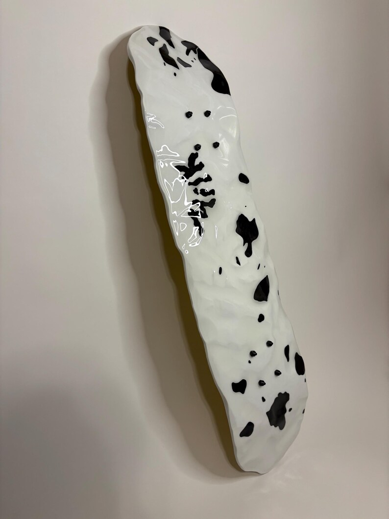 Custom Skateboard Art - Cow Print - Milk Paint - Epoxy Resin Art ...