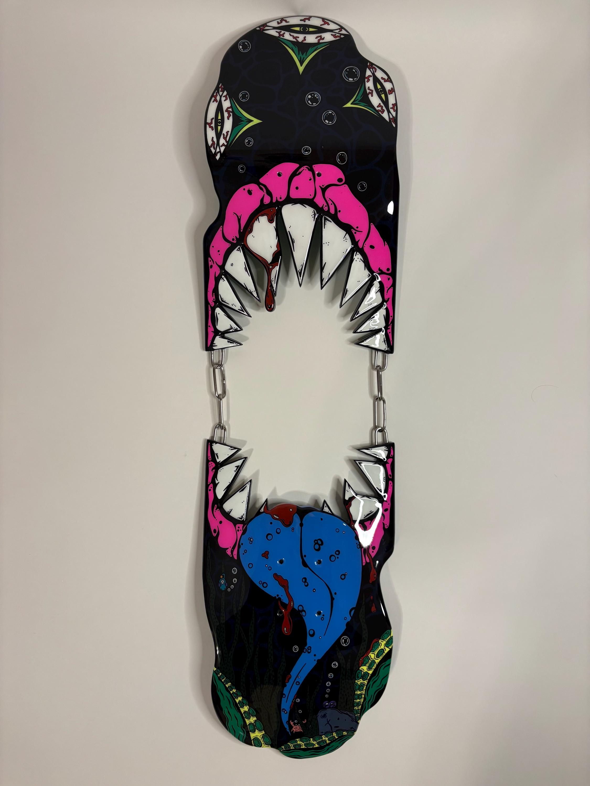 Handpainted Custom Skateboard Deck - Deep Sea Decor - Skateboard ...