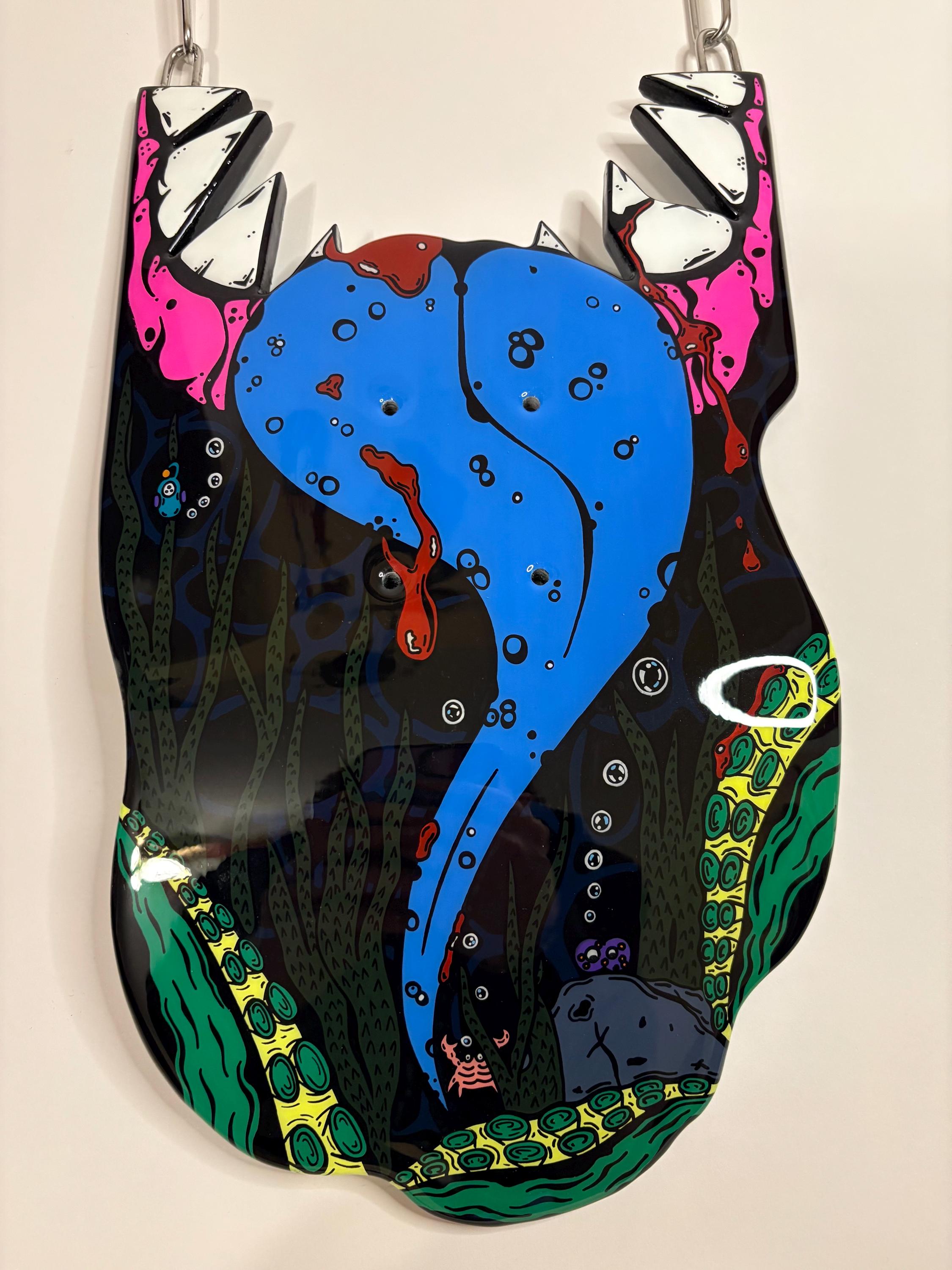 Handpainted Custom Skateboard Deck - Deep Sea Decor - Skateboard ...