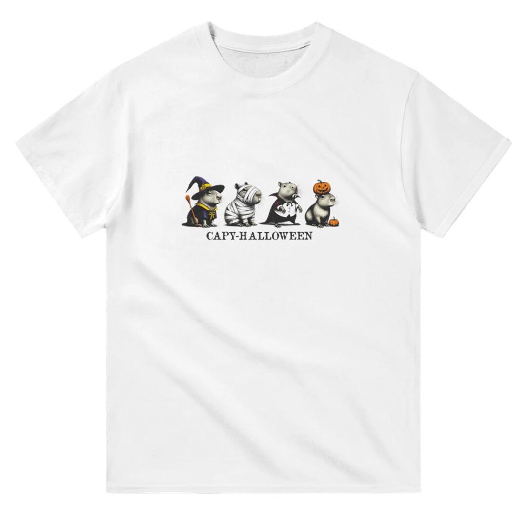Capy-halloween T-shirt, Cute Capy Bara Halloween Tshirt, Creepy ...