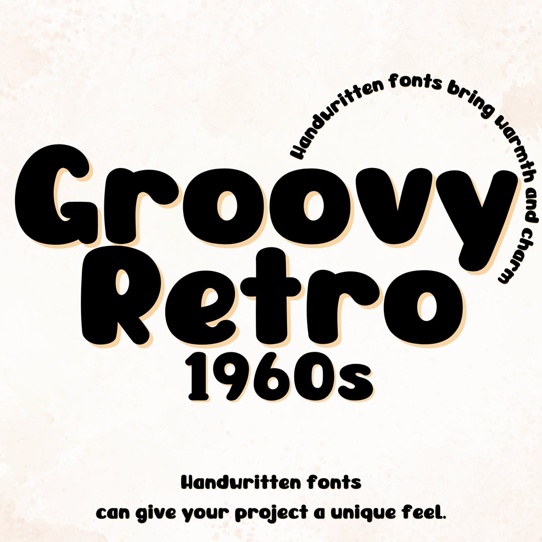 Groovy Retro 1960s, Handwritten, Serif Font, Boho Font, Modern Font ...