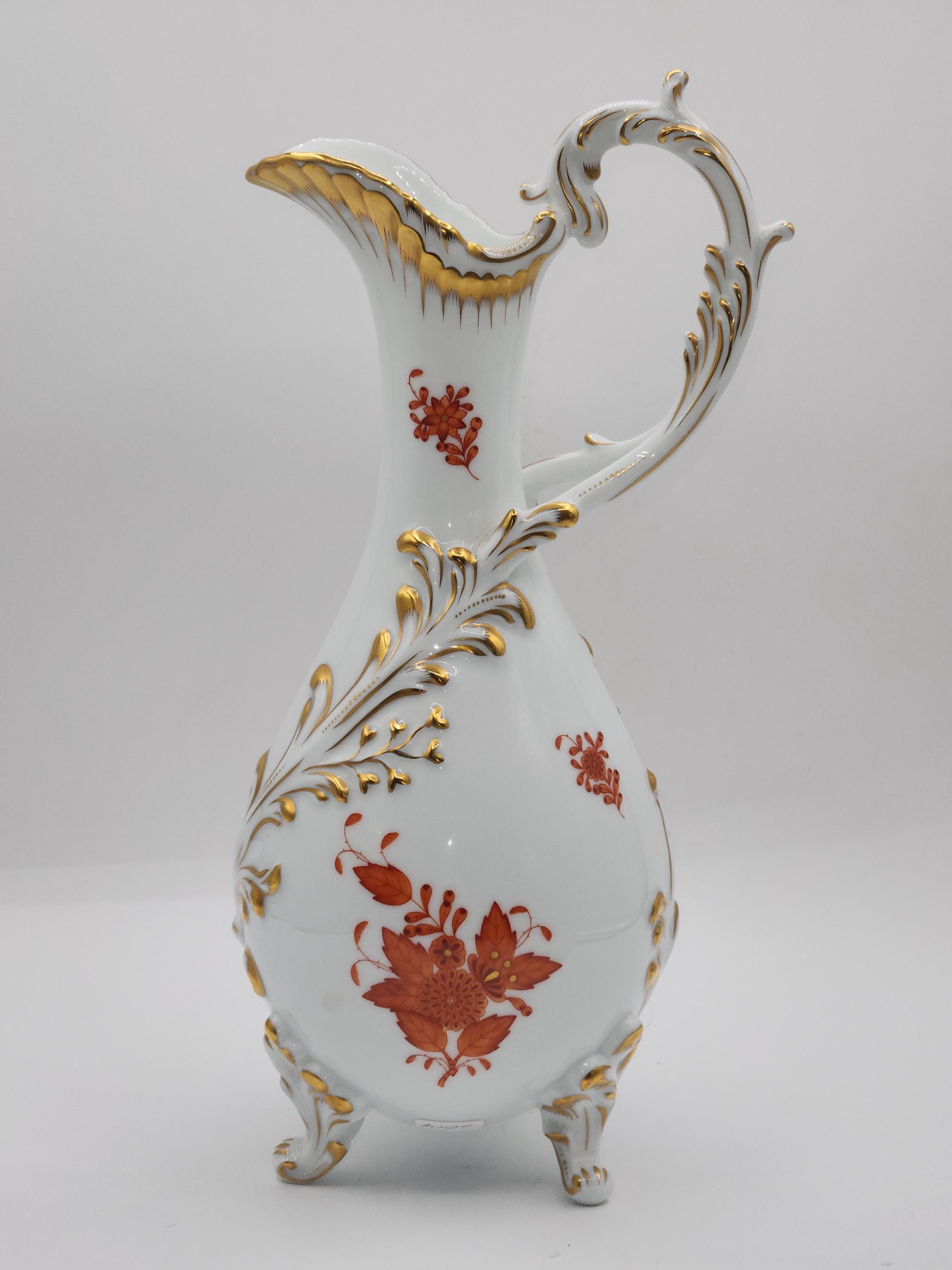 Rare Fancy Jug in Chinese Rust Bouquet Patter by Herend - Etsy