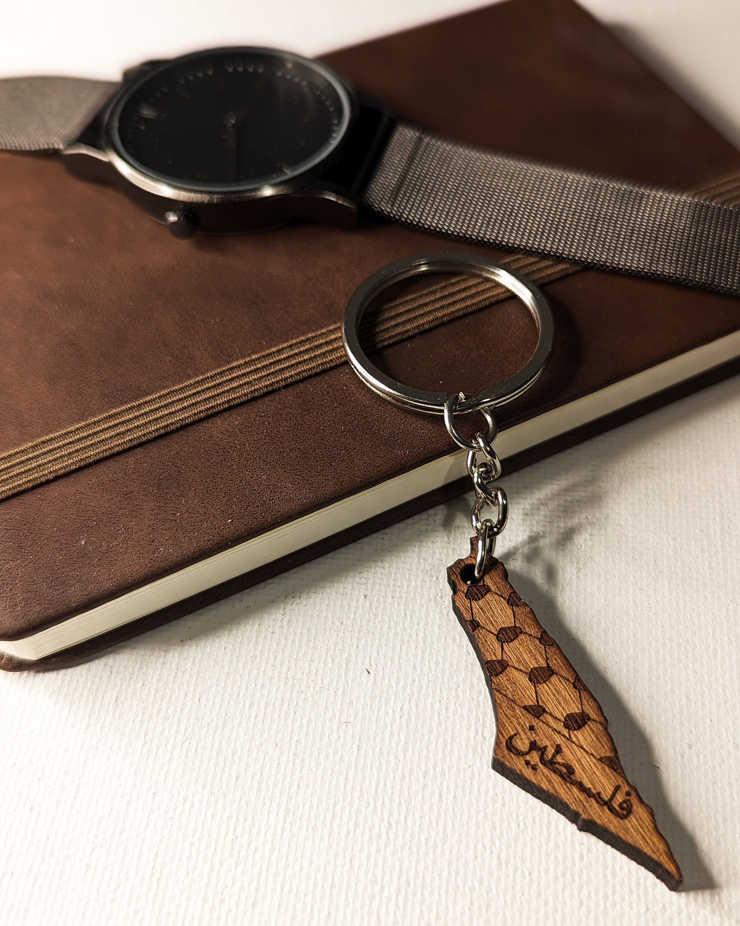 Palestine Map Engraved Wood Keychain - Etsy