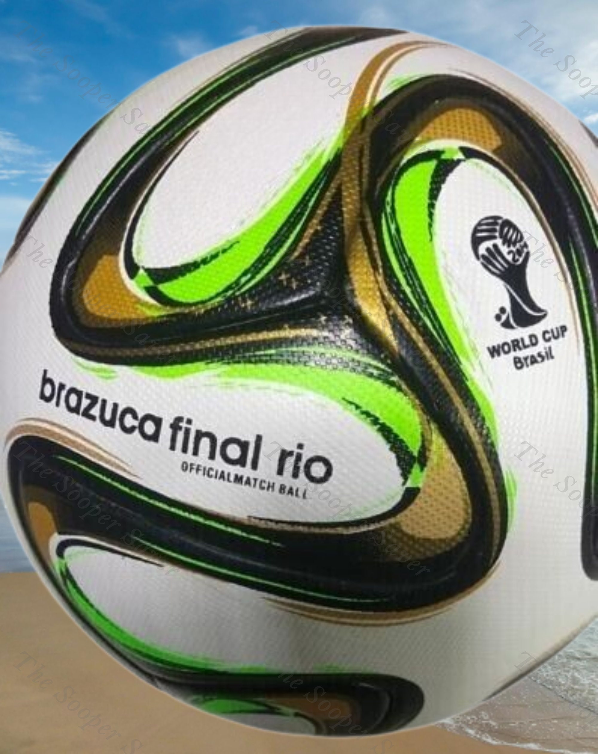 Brazuca FINAL Rio WORLD CUP 2014 Match Ball Football / Soccer Ball Size ...