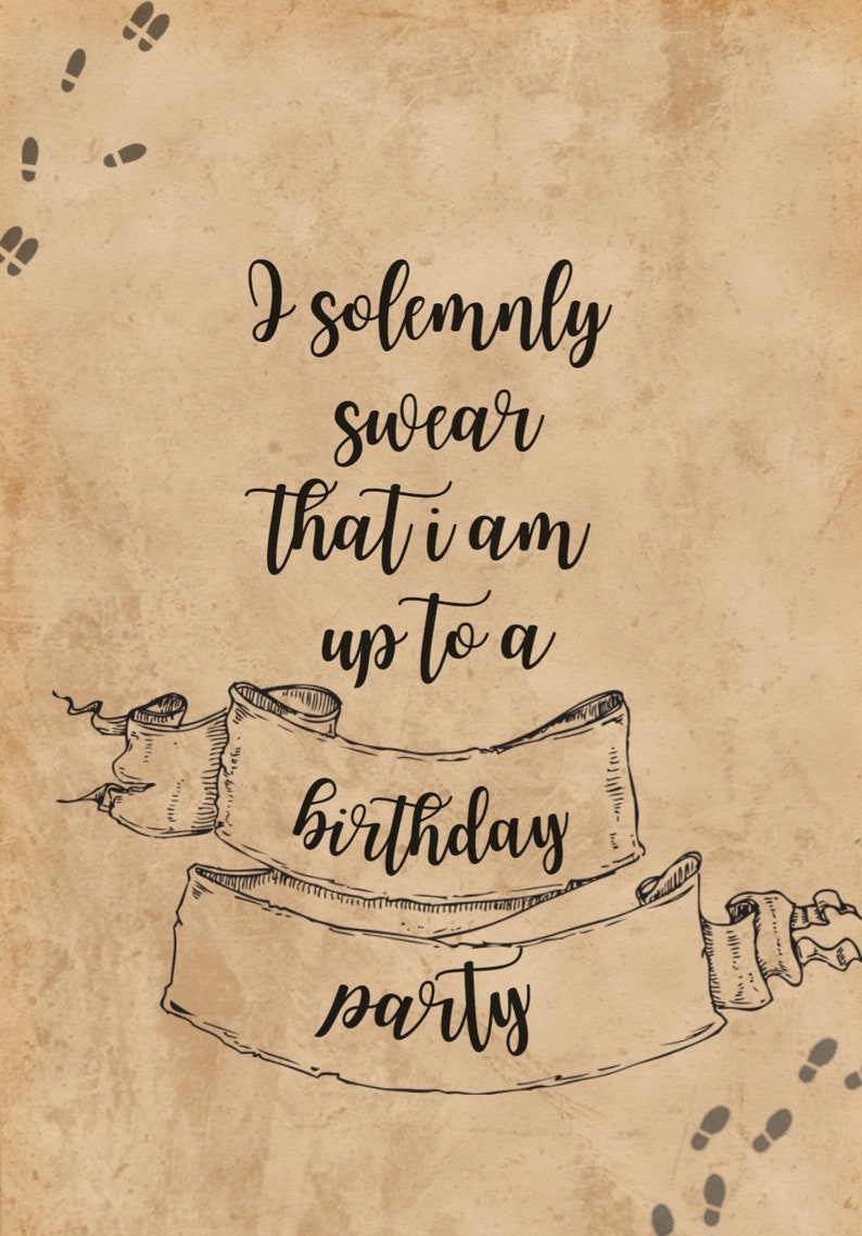 Marauders Map Birthday Calendar - Etsy