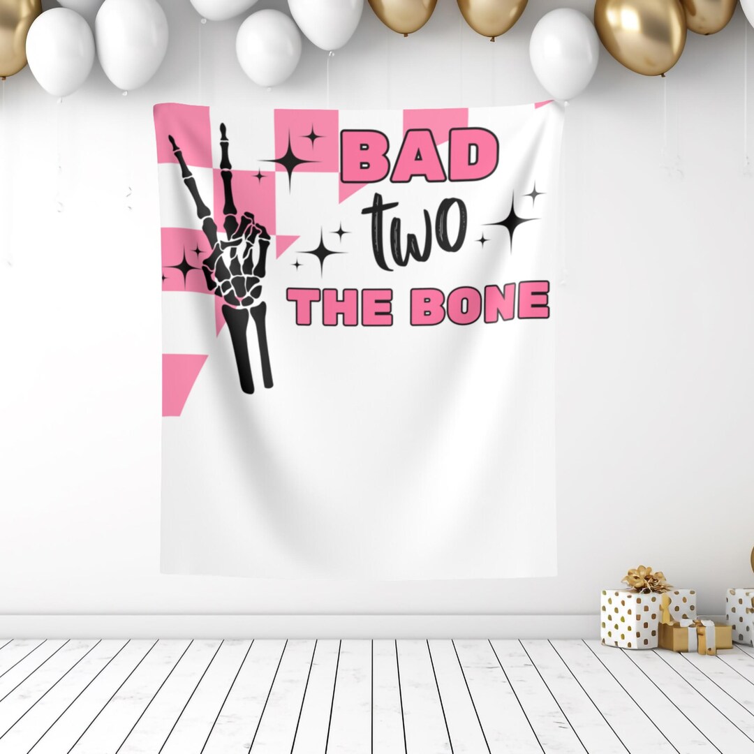 Bad Two the Bone Party Backdrop, Bad Two the Bone Birthday Party, Bad ...