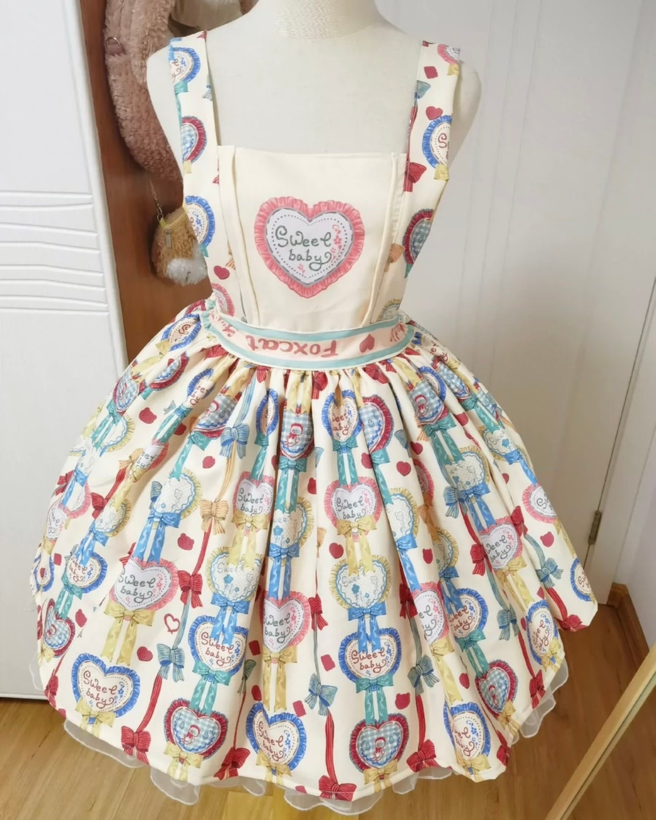 Sweet Baby Heart Lolita Dress, Handmade, JSK, Lolita Costume, Plus Size ...