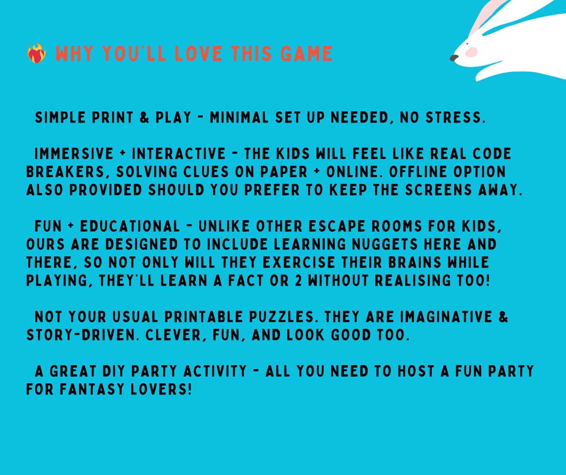 Fantasy Escape Room Game Printable for Kids With Dragons and Crystals ...