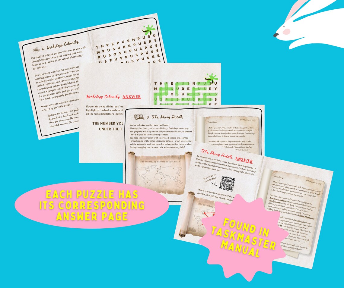 Wizard Escape Room Game Printable | Adventure Party Game for Kids, Teen ...