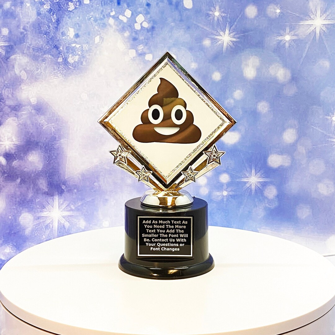 Poop Poope Emoji Trophy Free Engraving, Winner, Great, Sports, Best ...